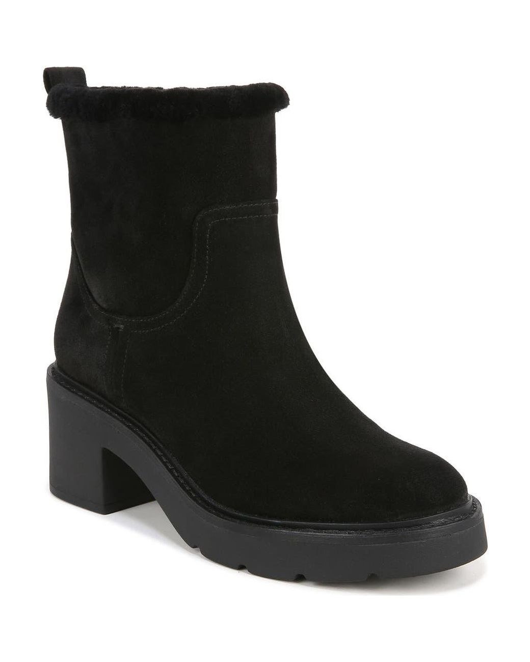 Vince Redding Genuine Shearling Bootie in Black | Lyst