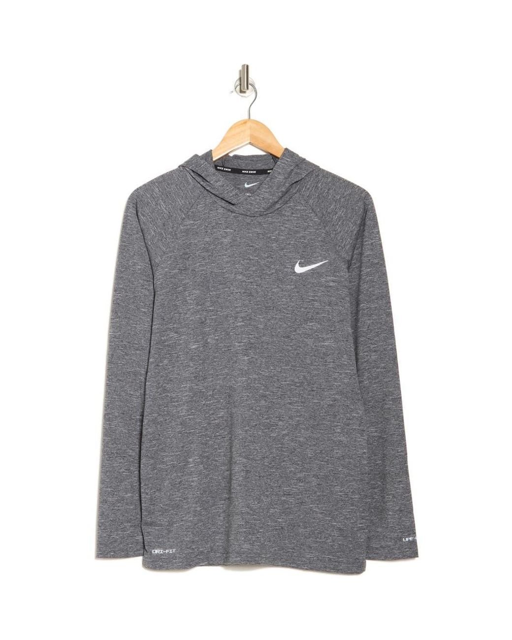 Nike Hooded Dri-Fit Rash Guard in Gray for Men | Lyst
