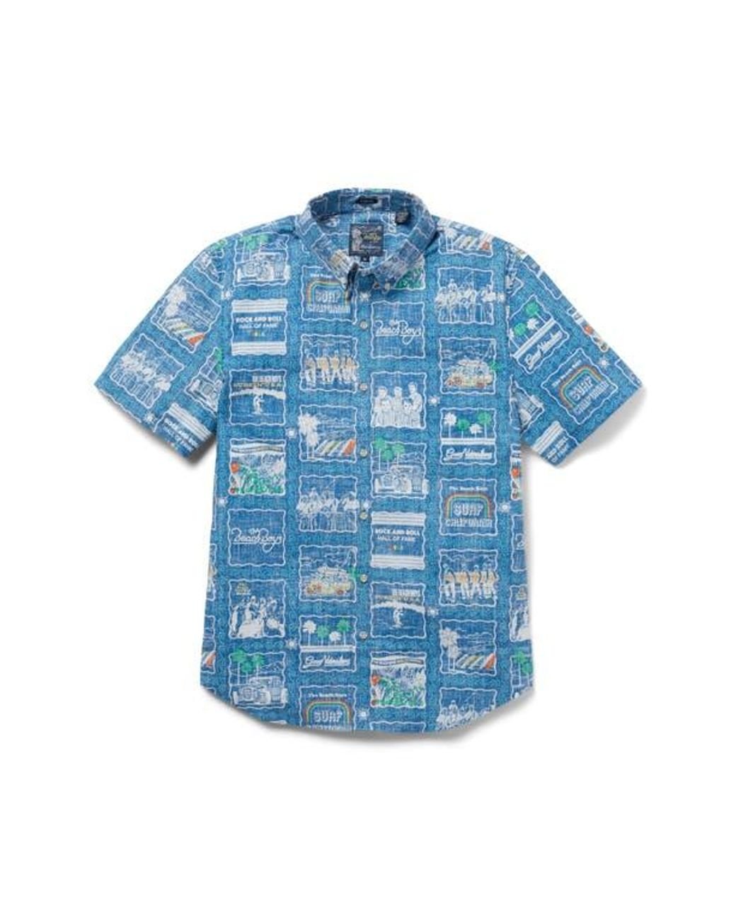 Reyn Spooner Beach Boys Tailored Fit Short Sleeve Button-Down Shirt in ...
