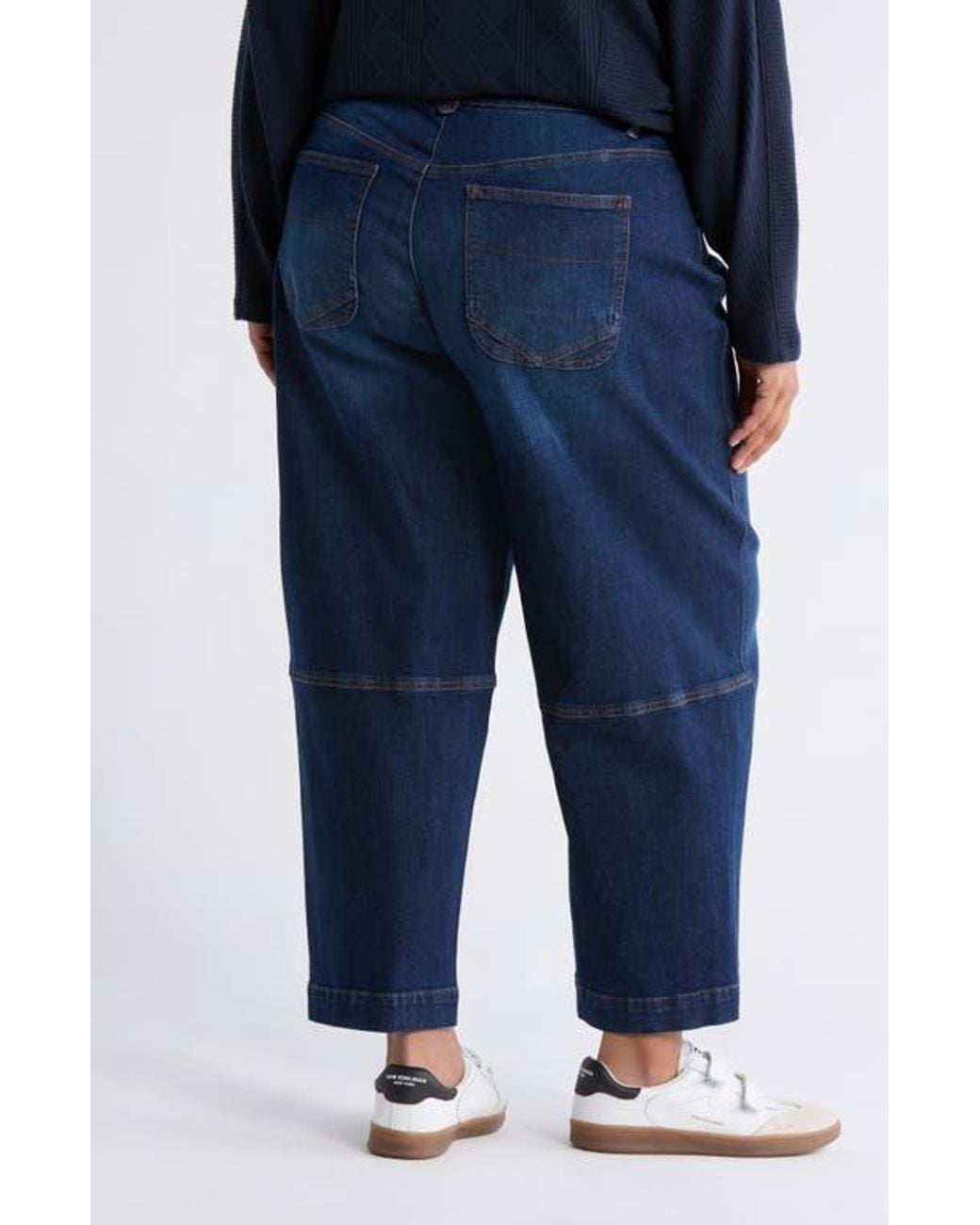 Democracy Relaxed Barrel Leg Jeans in Blue | Lyst
