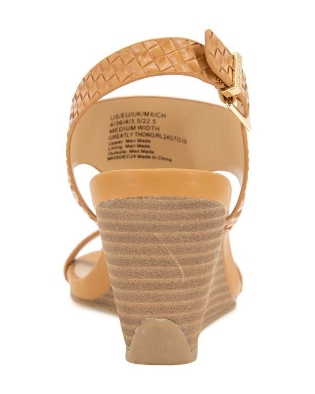 Kenneth Cole Greatly Platform Wedge Sandal in Natural | Lyst