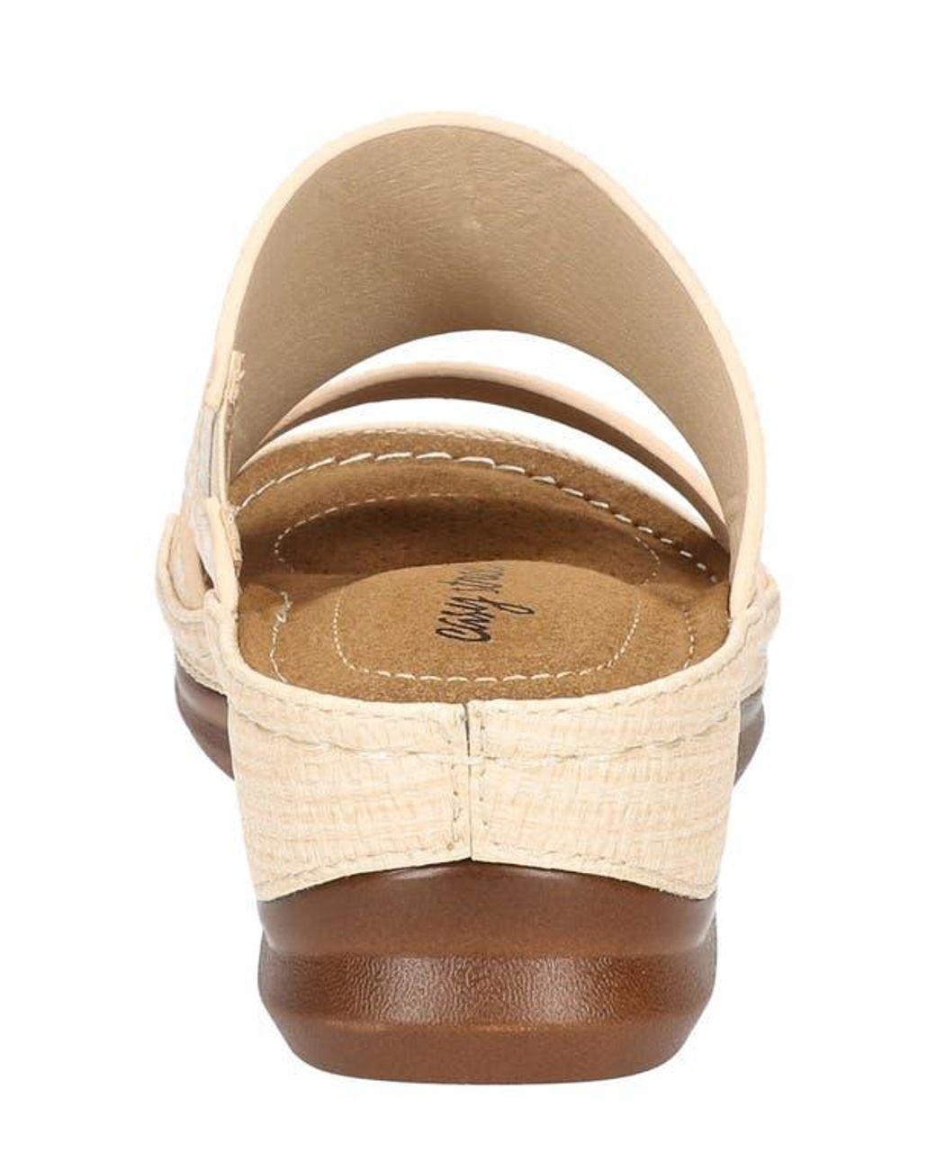 Easy Street Larrain Wedge Slide Sandal in Metallic | Lyst