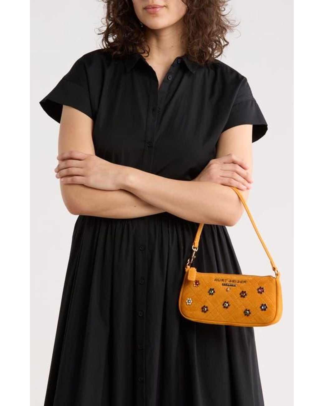 Kurt Geiger Highgate Small Wristlet Shoulder Bag in Orange | Lyst