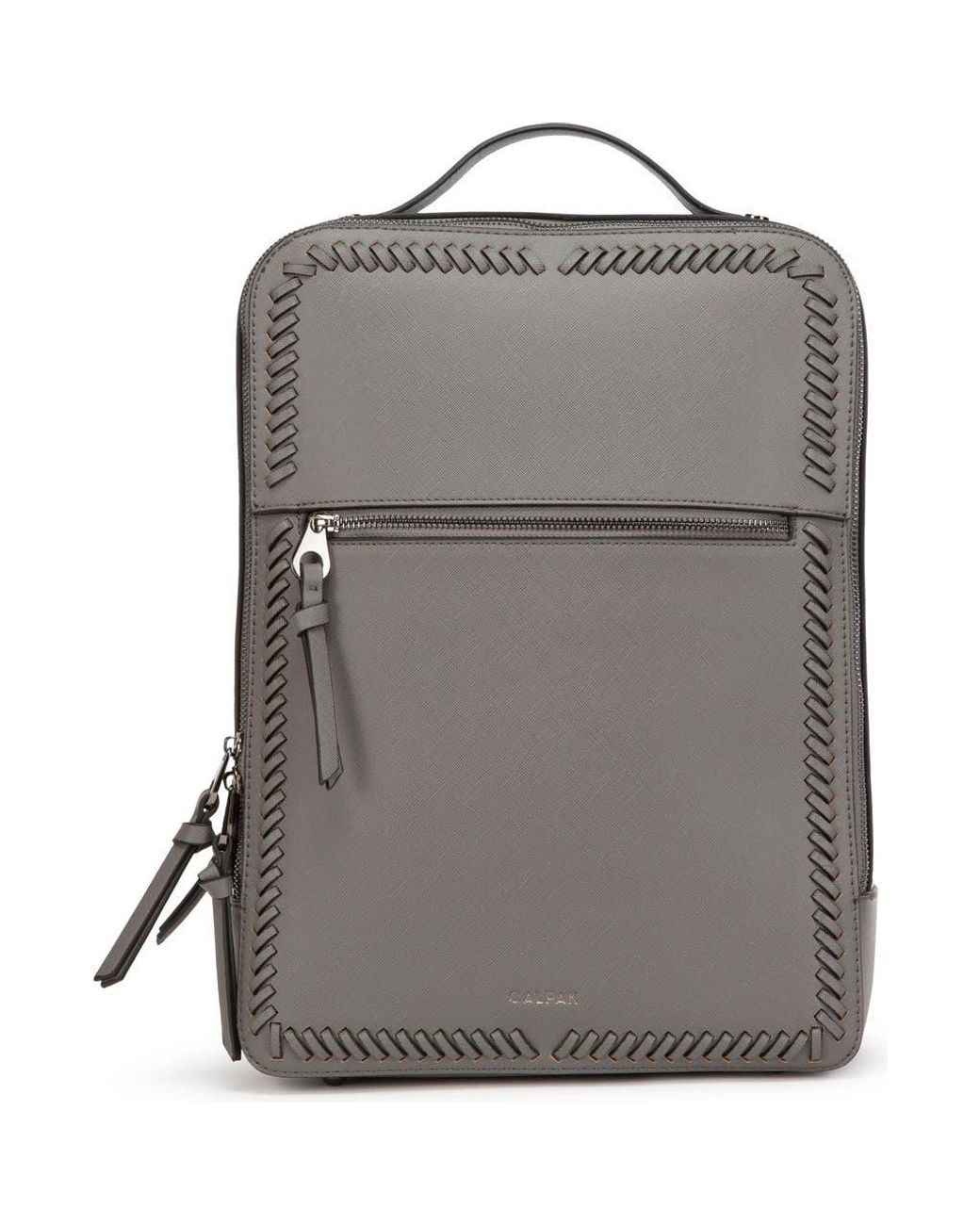 CALPAK Kaya Faux Leather Laptop Backpack in Gray | Lyst