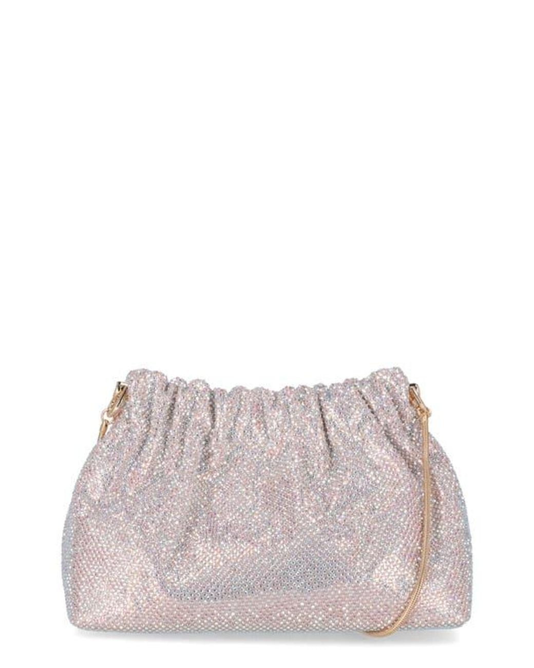 Jessica Mcclintock Leann Crystal Embellished Clutch in Pink | Lyst