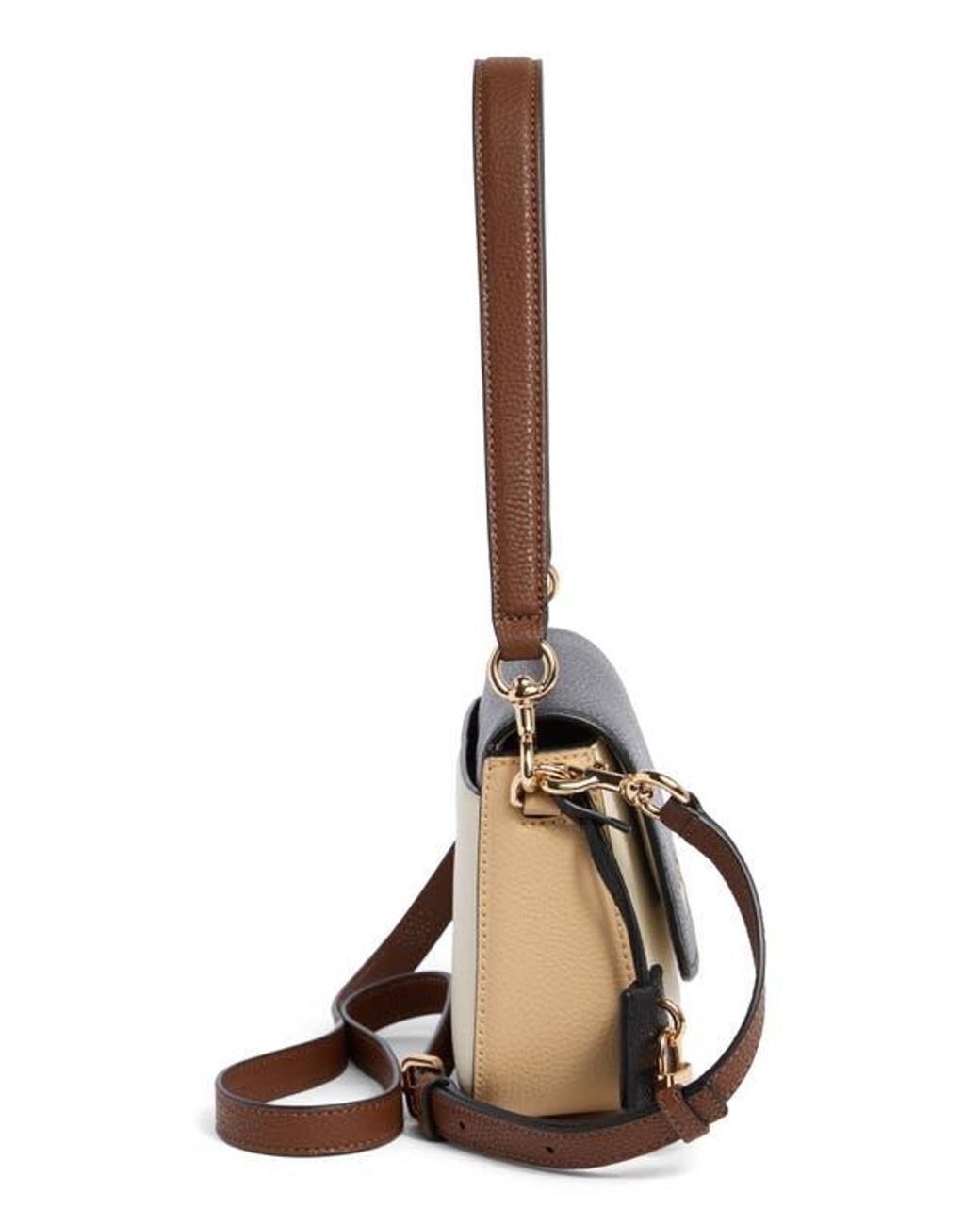 Marc Jacobs The Bold Saddle Leather Shoulder Bag in Black | Lyst