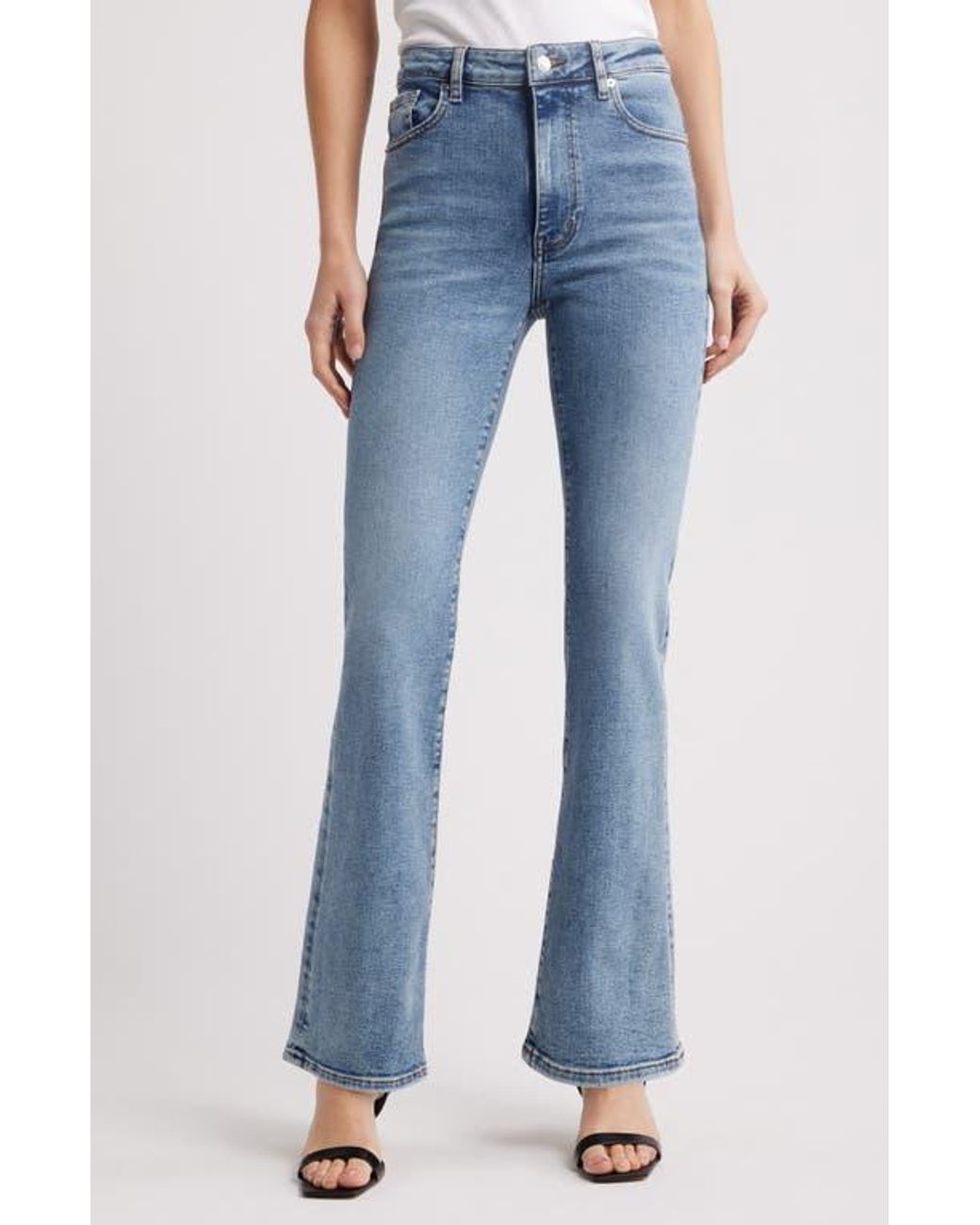 FRAME The Reboot High Waist Bootcut Jeans in Blue | Lyst