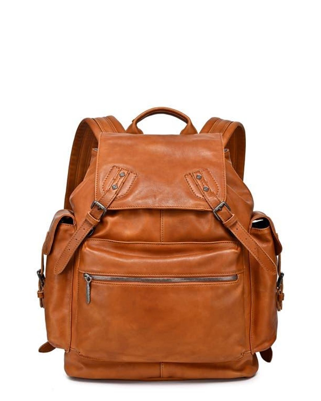 Old Trend Bryan Leather Backpack in Brown | Lyst