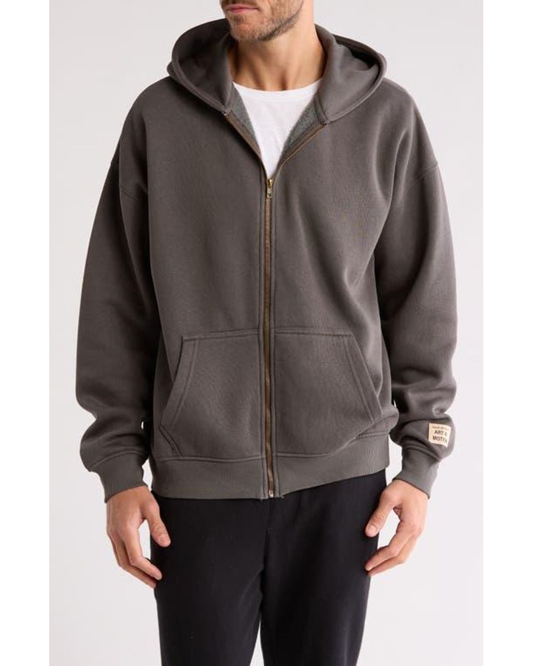 FLEECE FACTORY Heavyweight Fleece Full Zip Hoodie in Gray for Men | Lyst