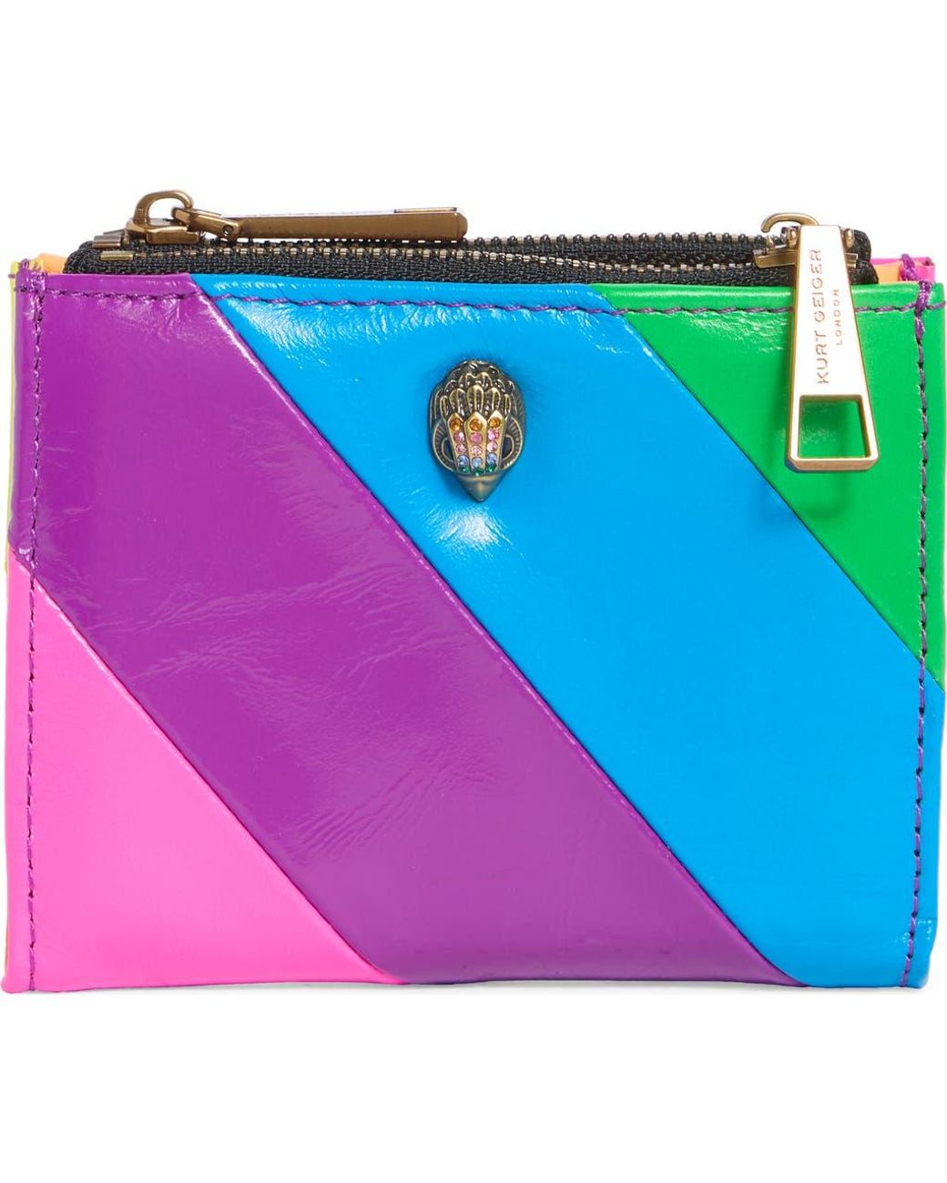 Kurt Geiger Mini Kensington Bifold Wallet in Blue | Lyst