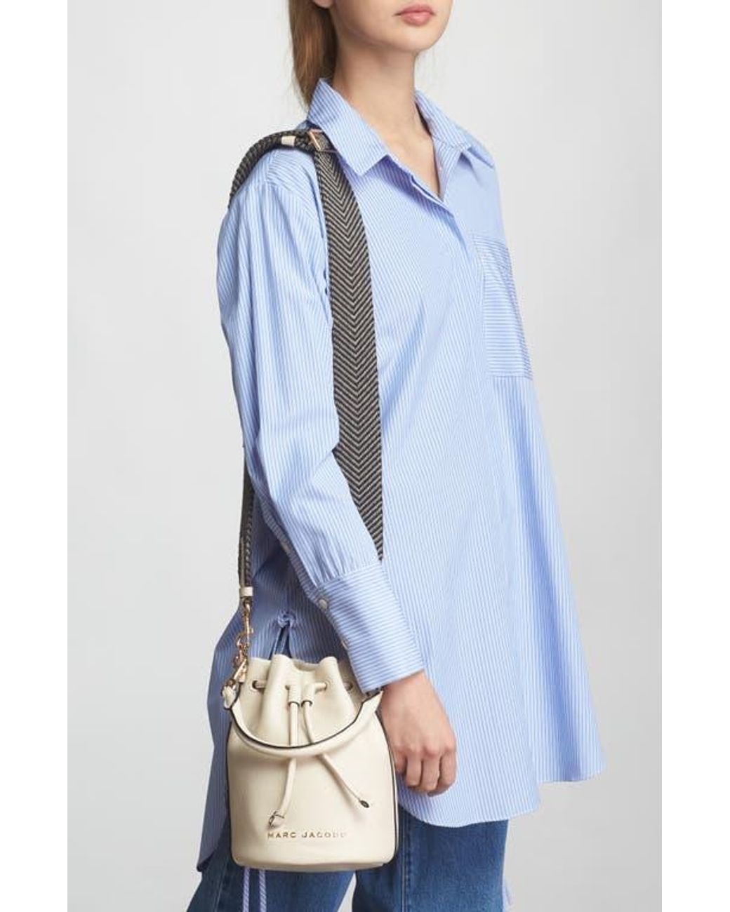 Marc Jacobs Leather Bucket Bag in Natural | Lyst