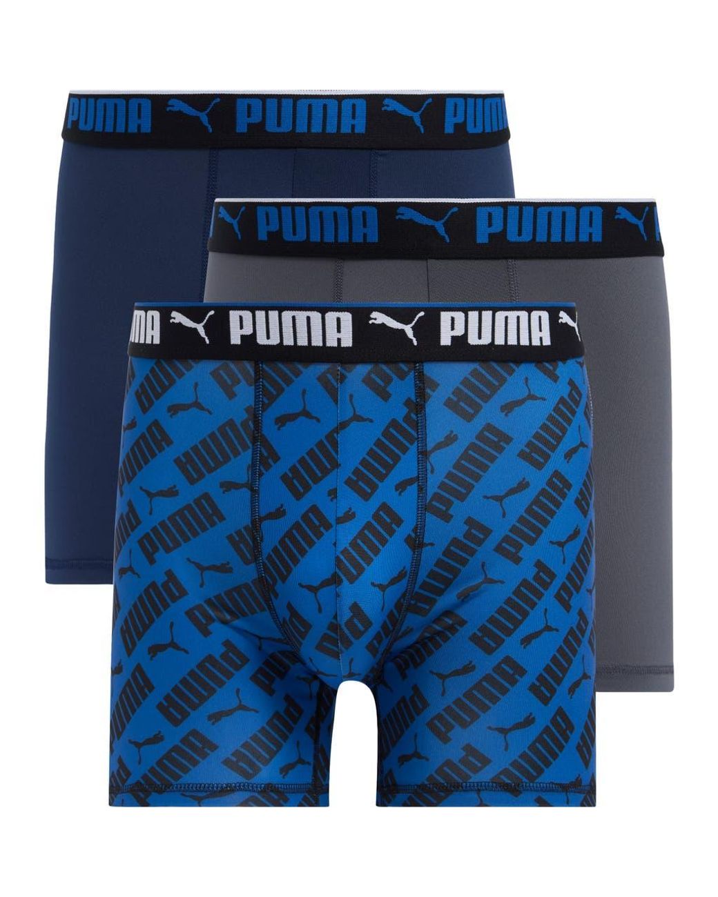 PUMA Assorted 3-Pack Sport Style Boxer Briefs