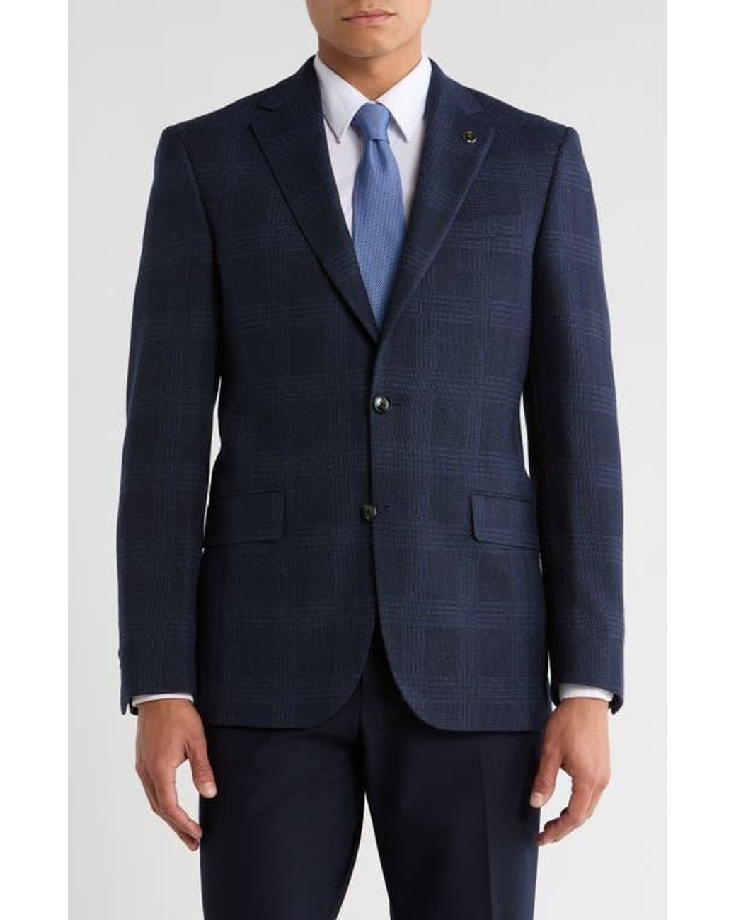 Ted Baker Jarrow Slim Fit Wool Blend Blazer in Blue for Men | Lyst
