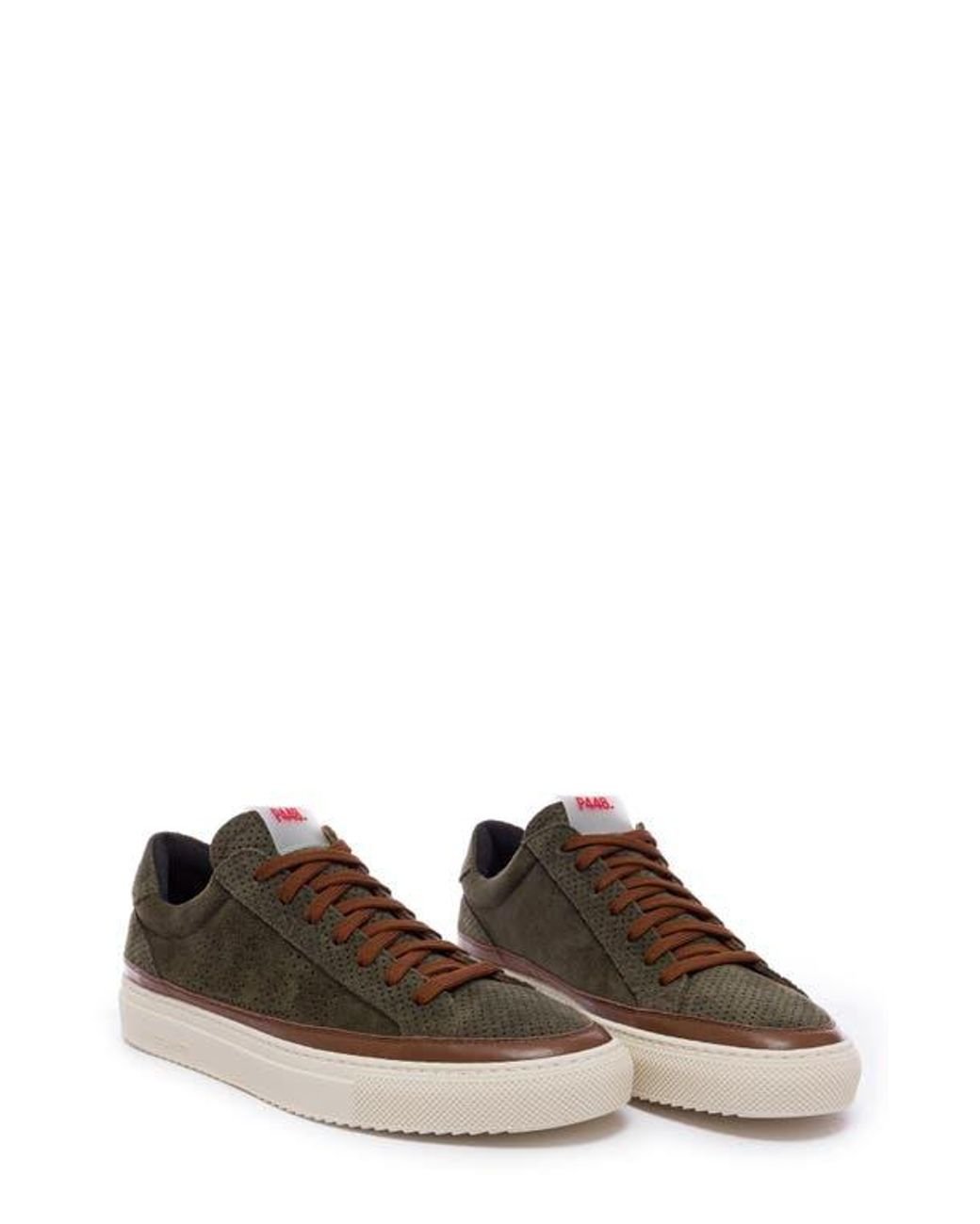 P448 Soho Perforated Sneaker in Brown for Men | Lyst
