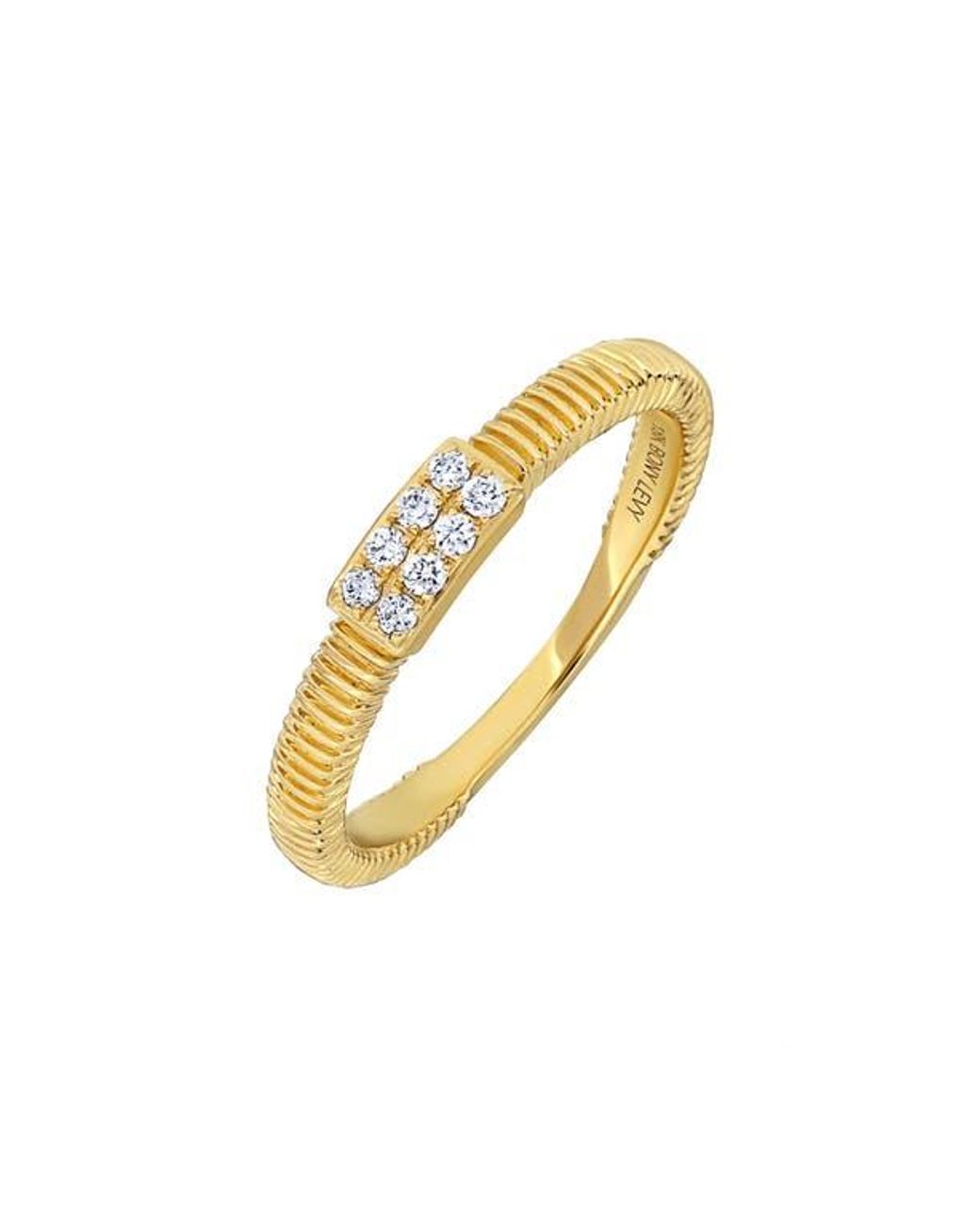 Bony Levy Diamond Accent Polished Gold Ring in Metallic | Lyst