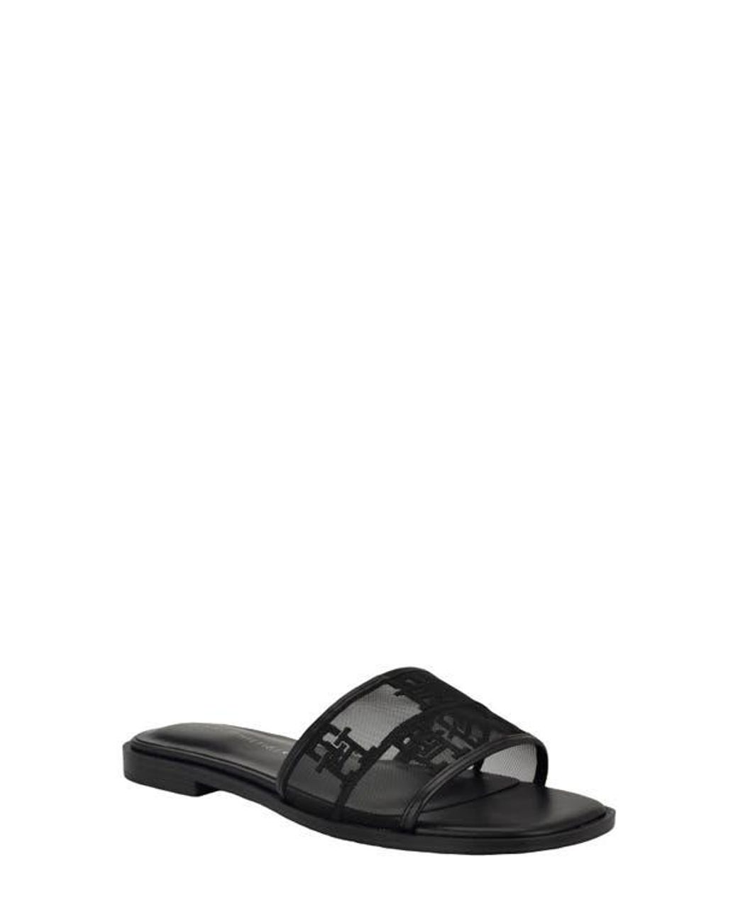 Tommy Hilfiger Tesia Slide Sandal in Black | Lyst