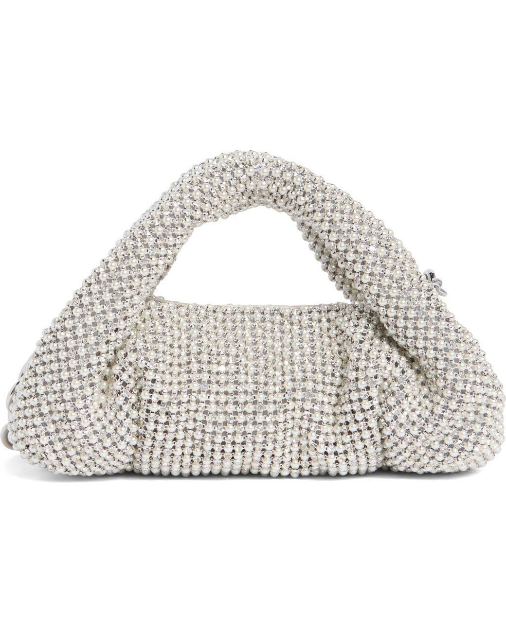 Stuart Weitzman The Moda Crystal Mini Tote Bag in Metallic | Lyst