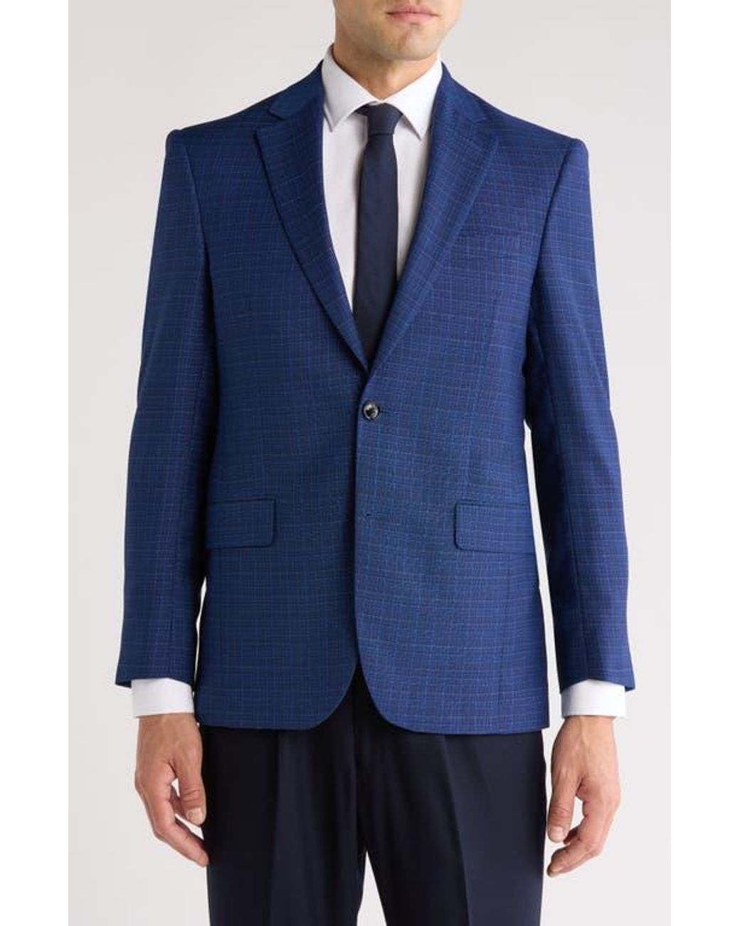 Ted Baker Jarrow Check Wool Sport Coat in Blue for Men | Lyst