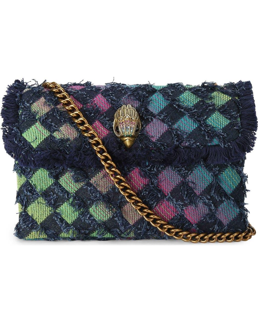 Kurt Geiger Medium Kensington Denim Convertible Crossbody Bag in Blue | Lyst