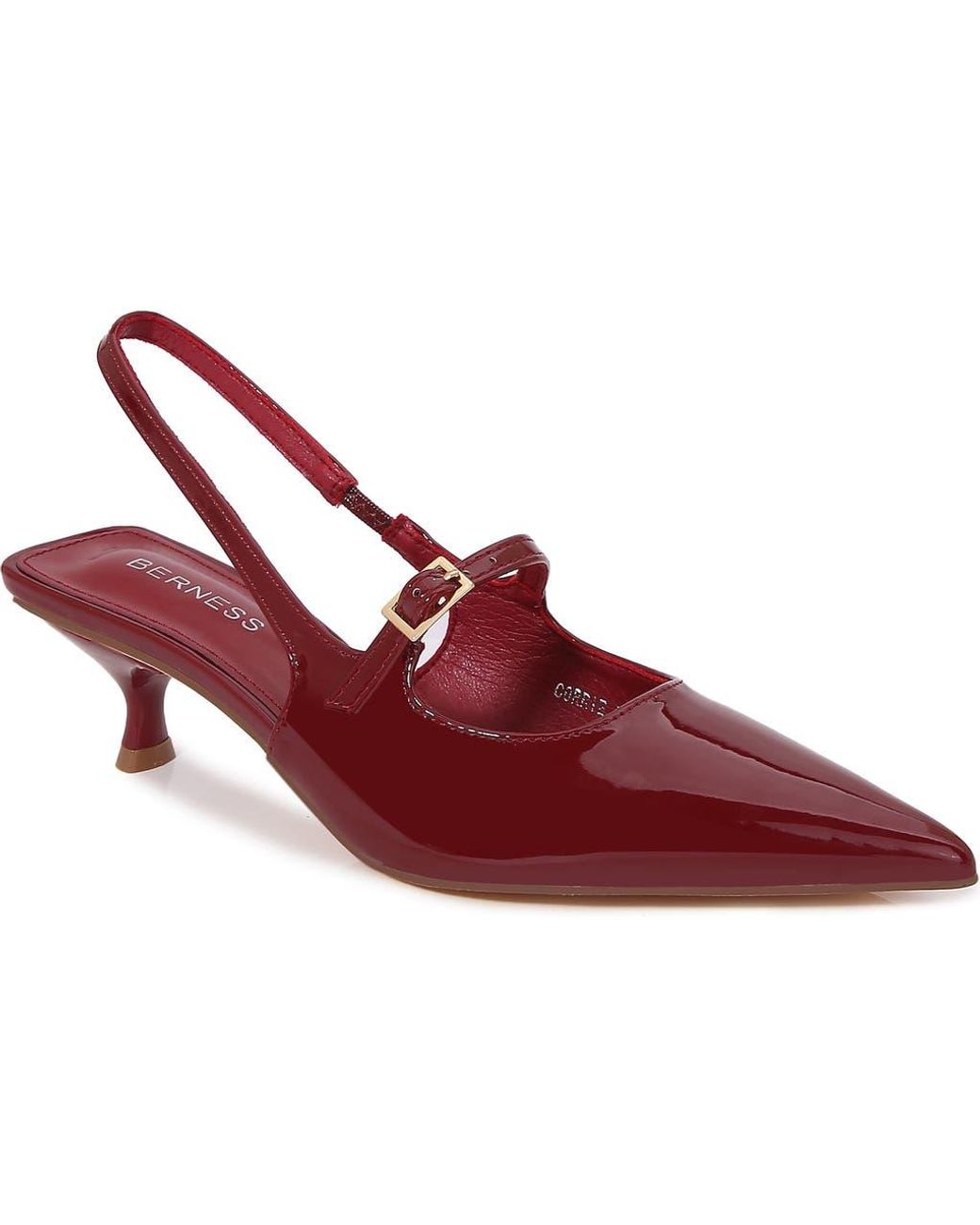 BERNESS Corrie Kitten Heel Slingback Pump in Red | Lyst