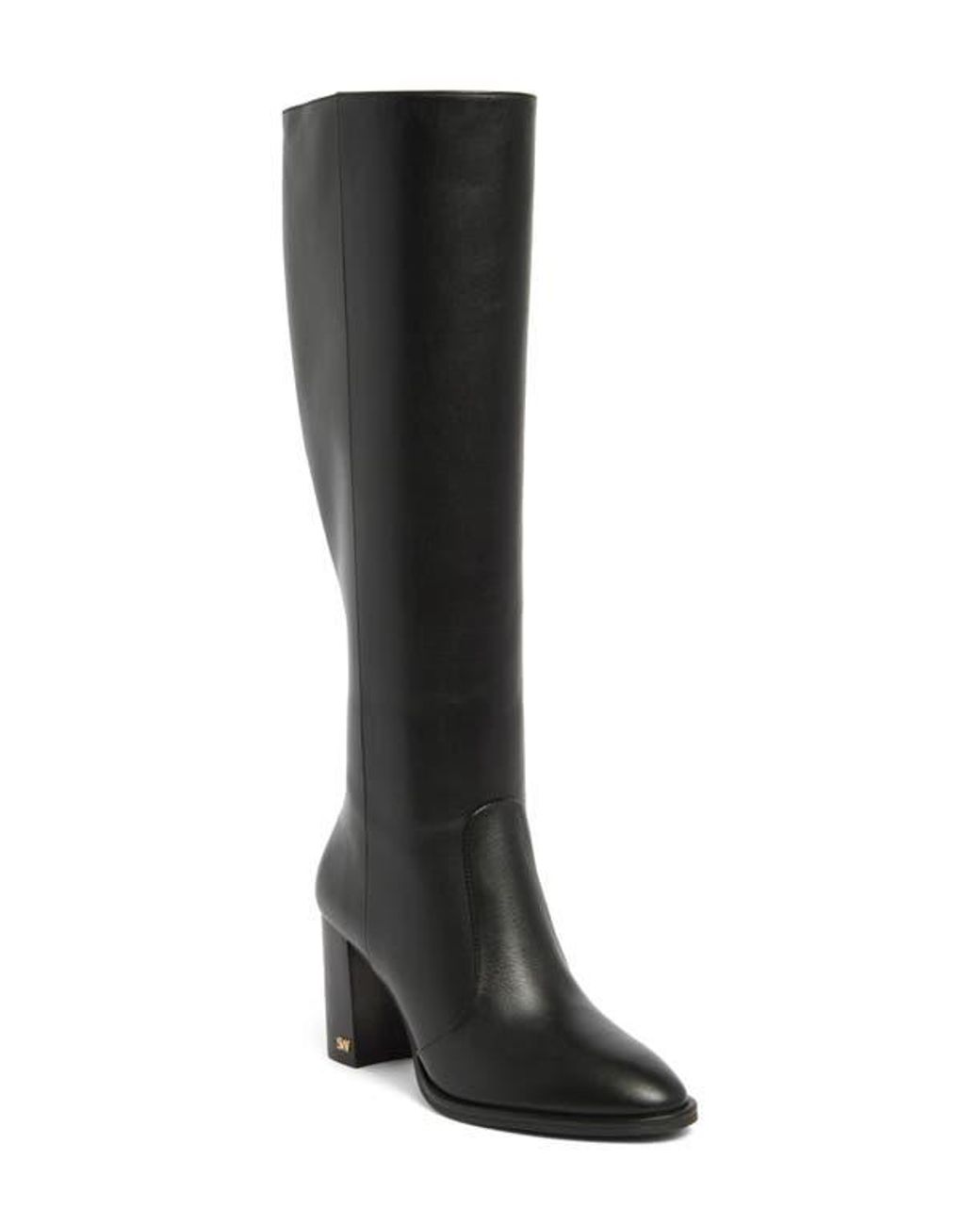 Stuart Weitzman Ryland Tall Leather Boot in Black | Lyst