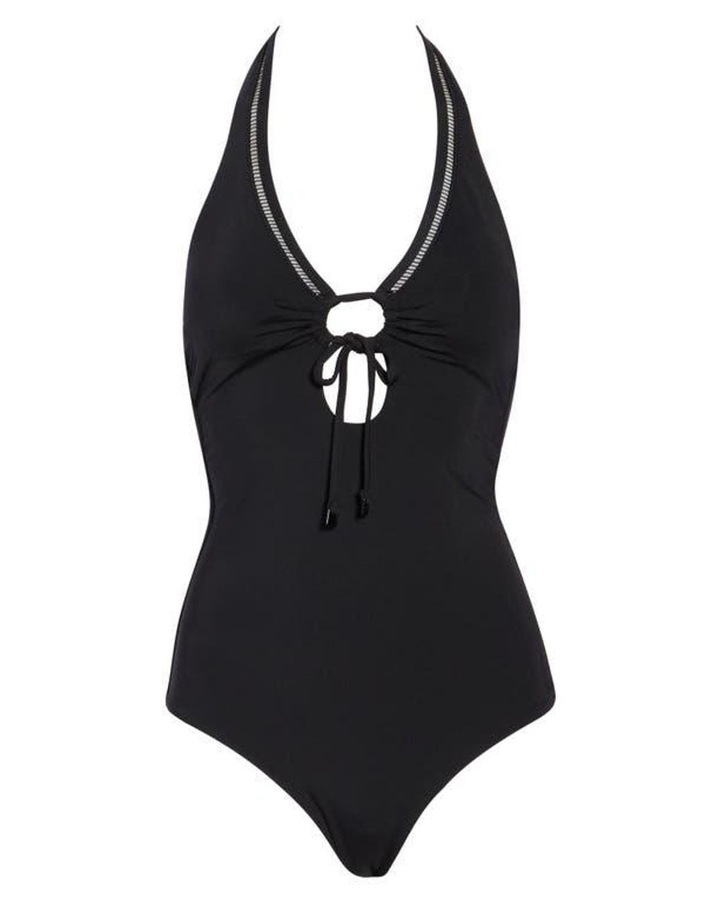 Sea Level Essentials Edit Keyhole One-Piece Swimsuit in Black | Lyst