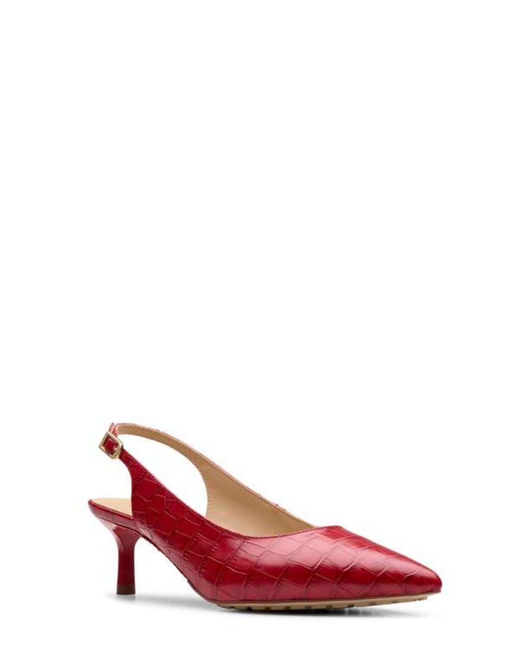 Clarks Adela Slingback Pump in Red | Lyst