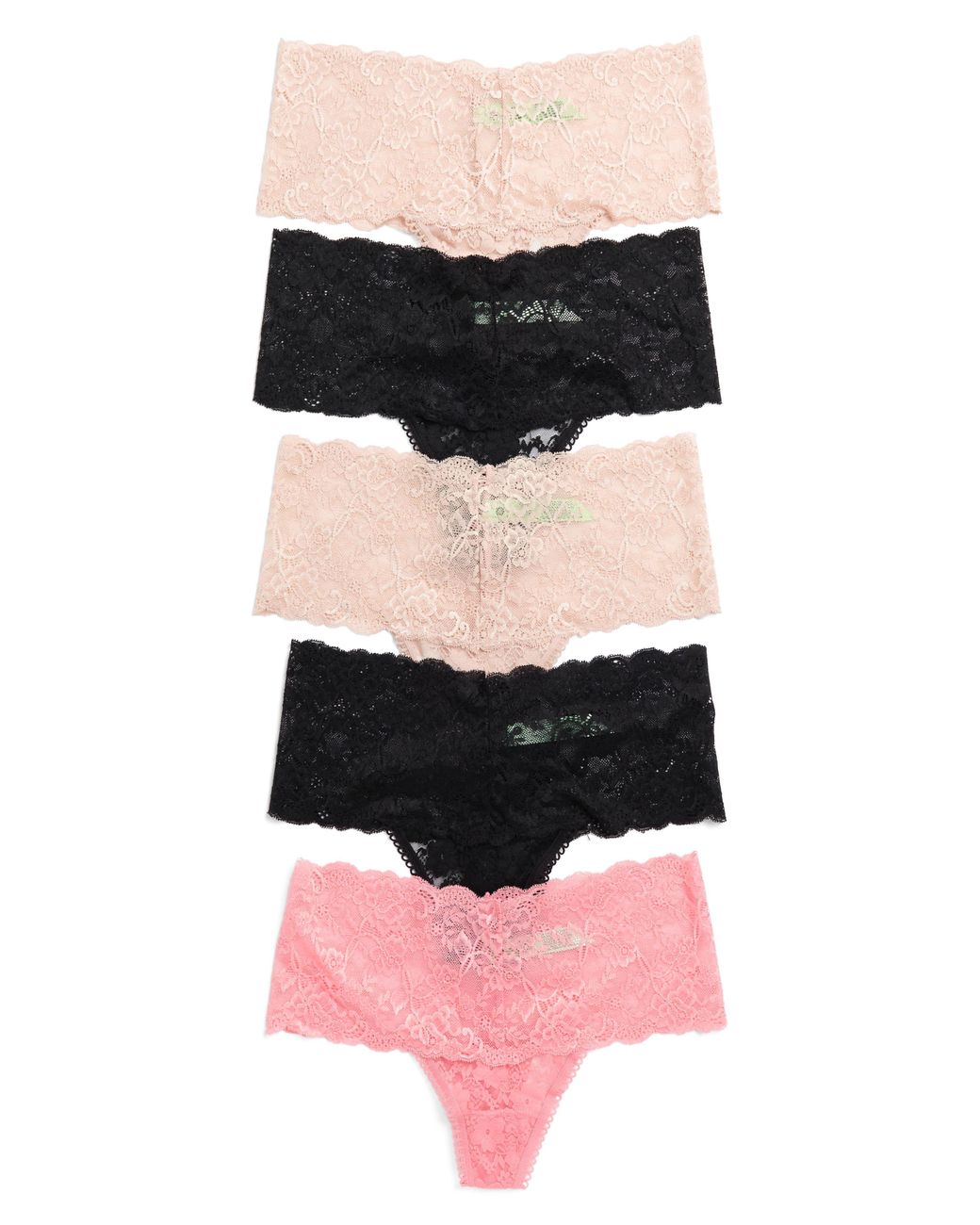 Honeydew Intimates 5 Pack High Waist Lace Thongs In Black Lyst