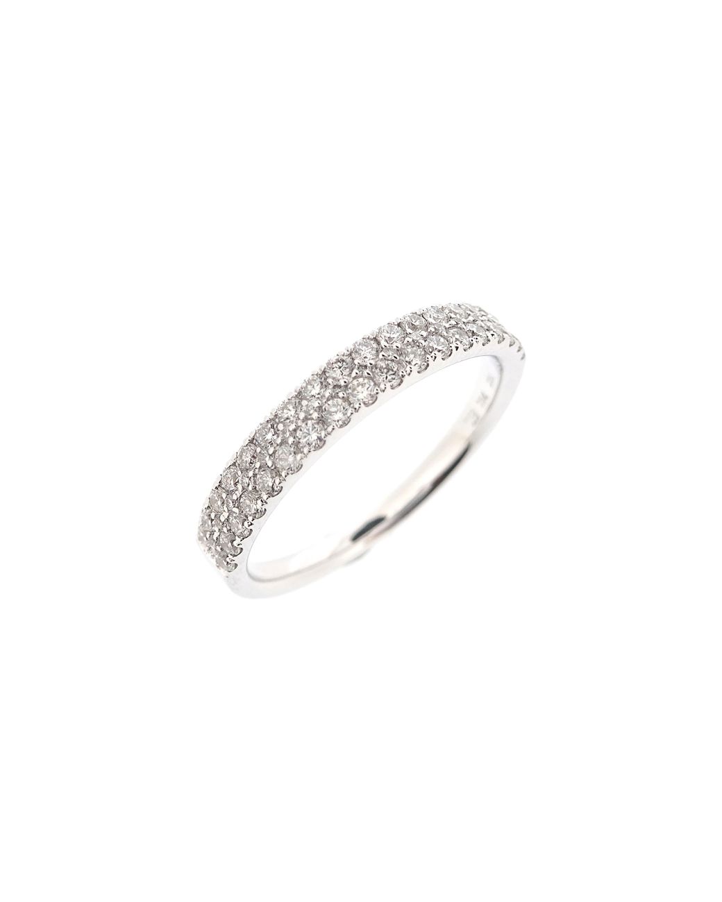 Bony Levy Bardot 18k White Gold Diamond Stacking Ring | Lyst