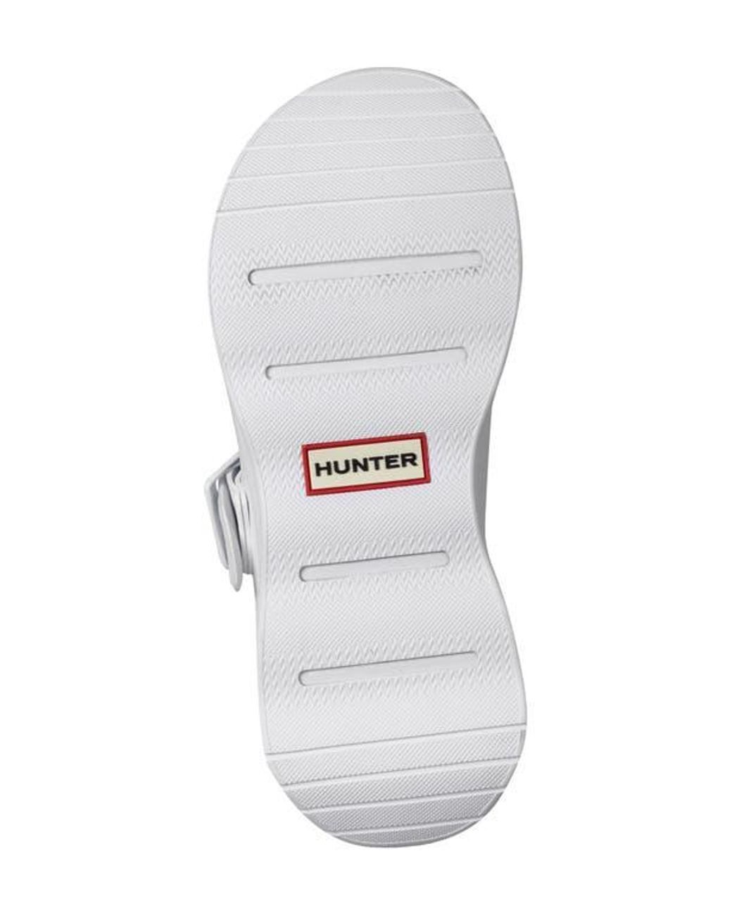 HUNTER Greta Slide Sandal in Gray | Lyst