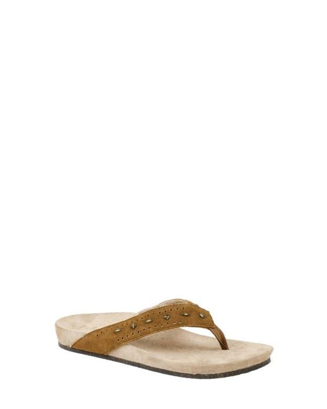 Revitalign Kena Stud Orthotic Flip Flop in Brown | Lyst