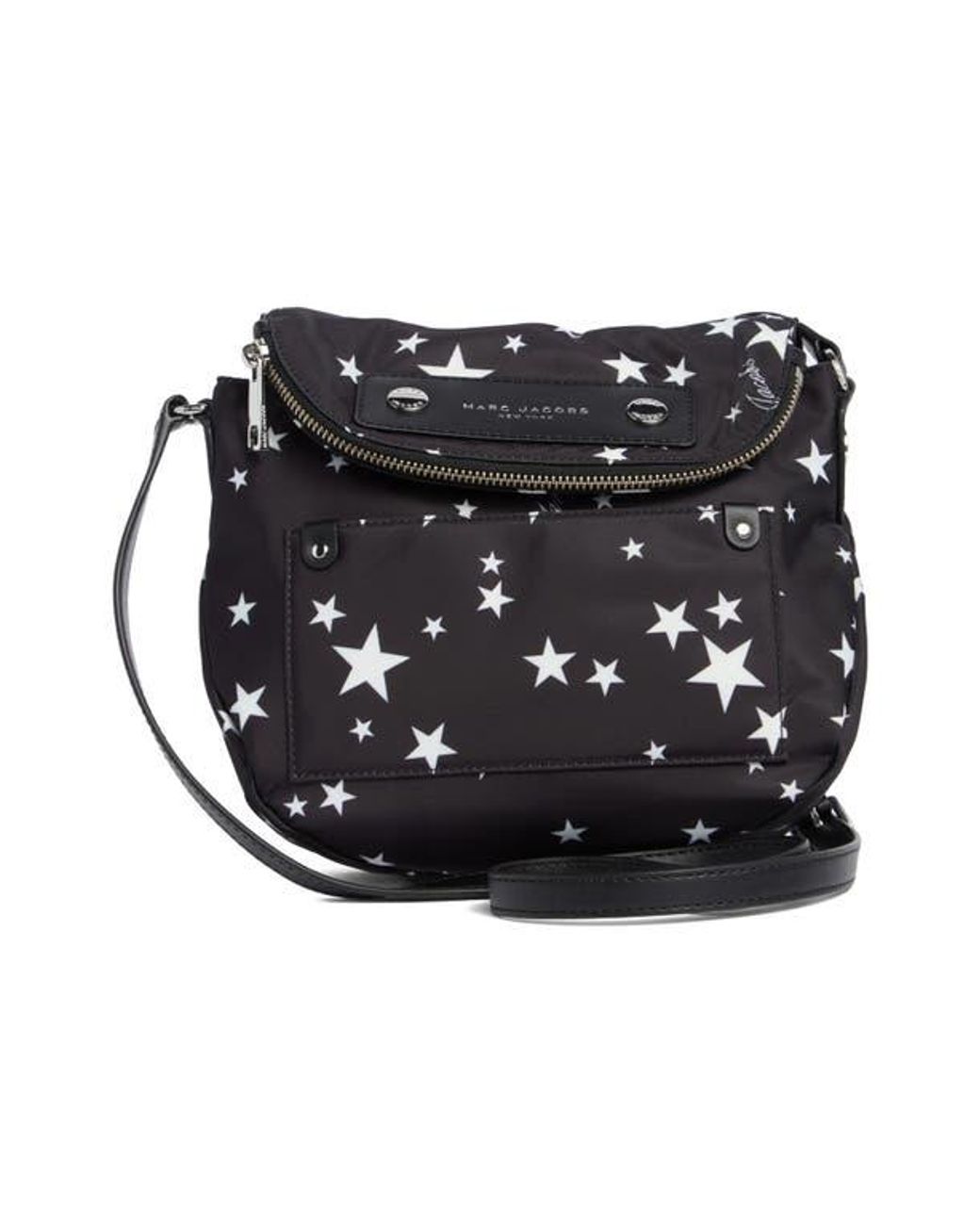 Marc Jacobs Star Print Preppy Nylon Mini Messenger Bag in Black | Lyst