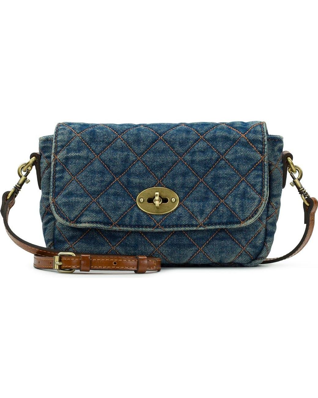 Patricia Nash Bonny Diamond Quilt Crossbody Bag in Blue | Lyst