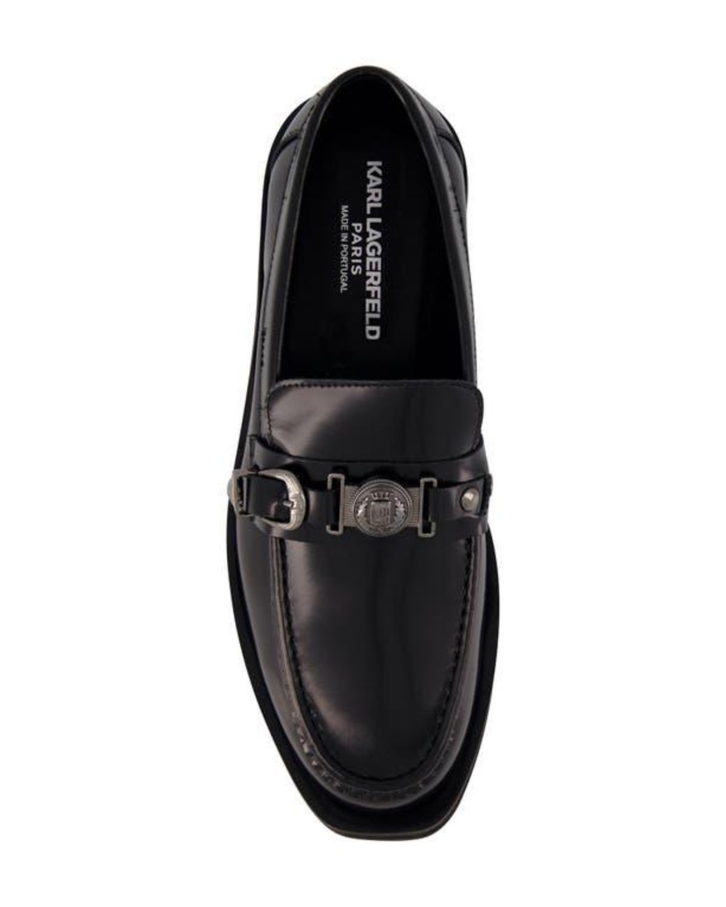 KARL LAGERFELD Label Loafer in Black for Men | Lyst