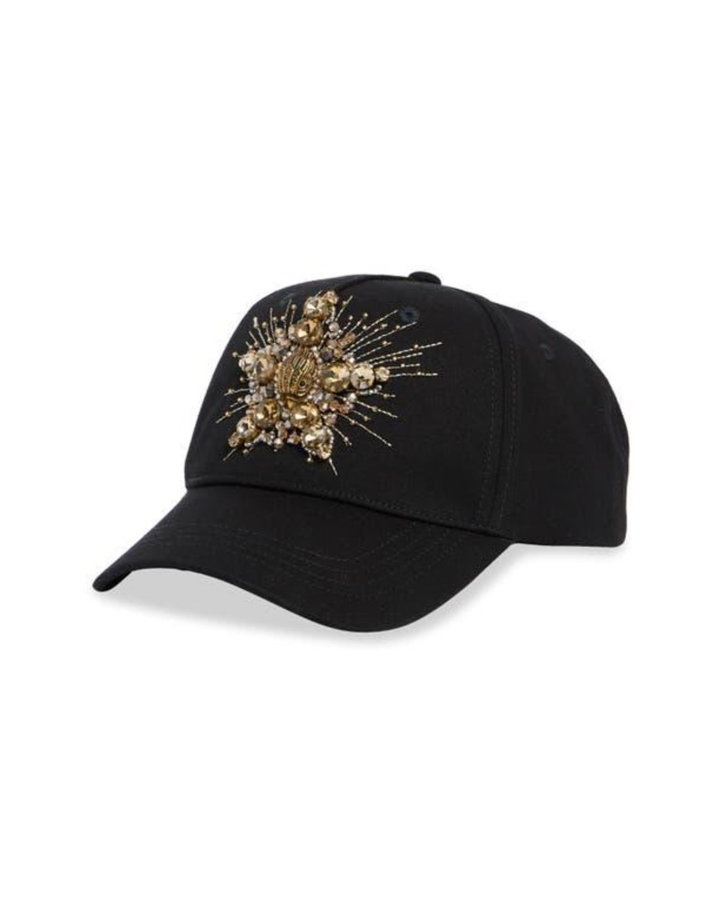 Kurt Geiger Star Embellished Baseball Cap in Black | Lyst