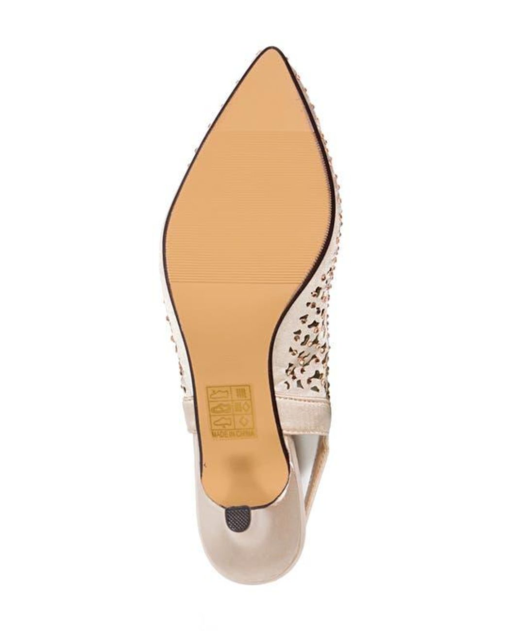 Lady Couture Rhinestone Laser Cut Slingback Pump in Pink | Lyst