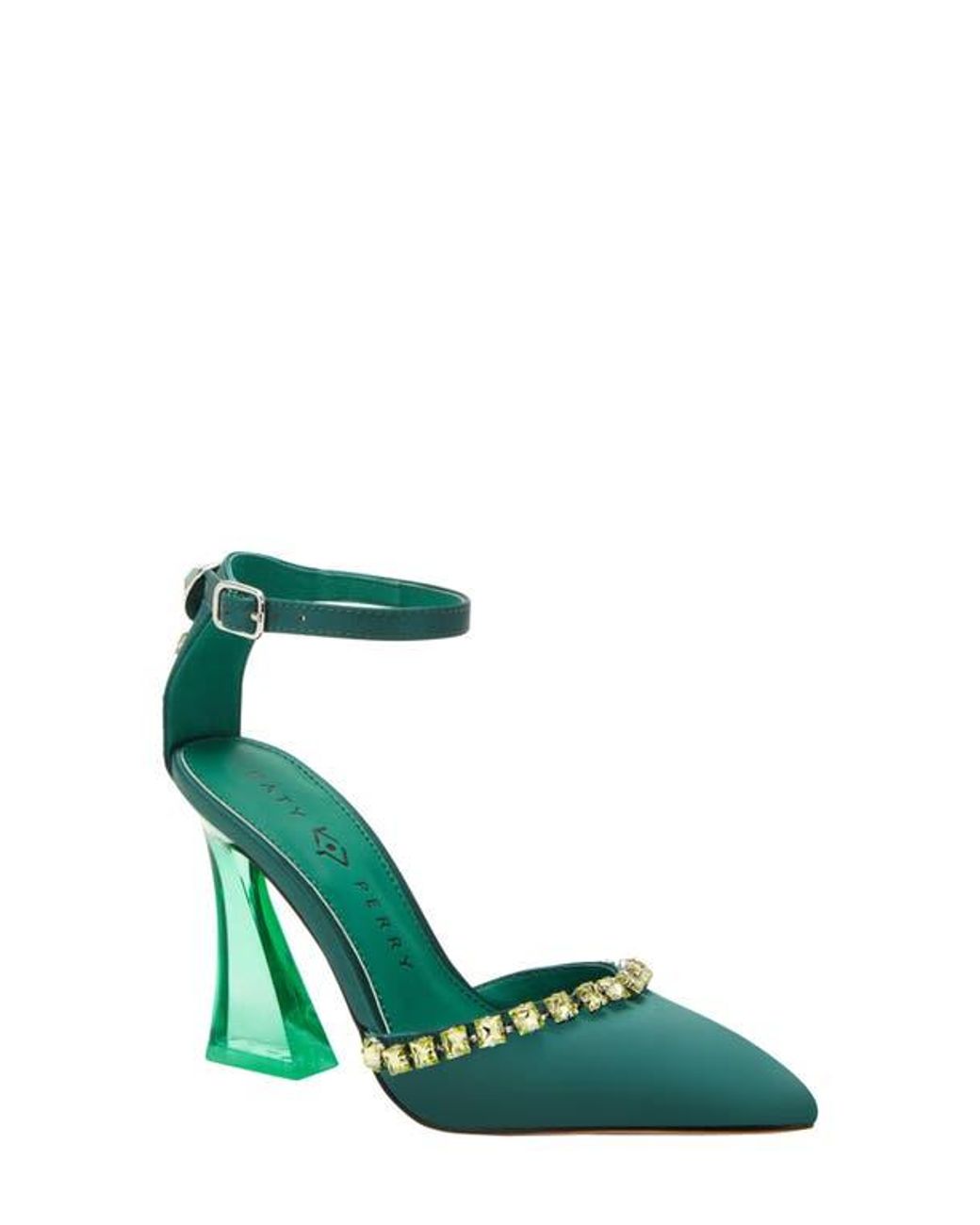 Katy Perry The Lookerr Ankle Strap Pointed Toe Pump in Green | Lyst