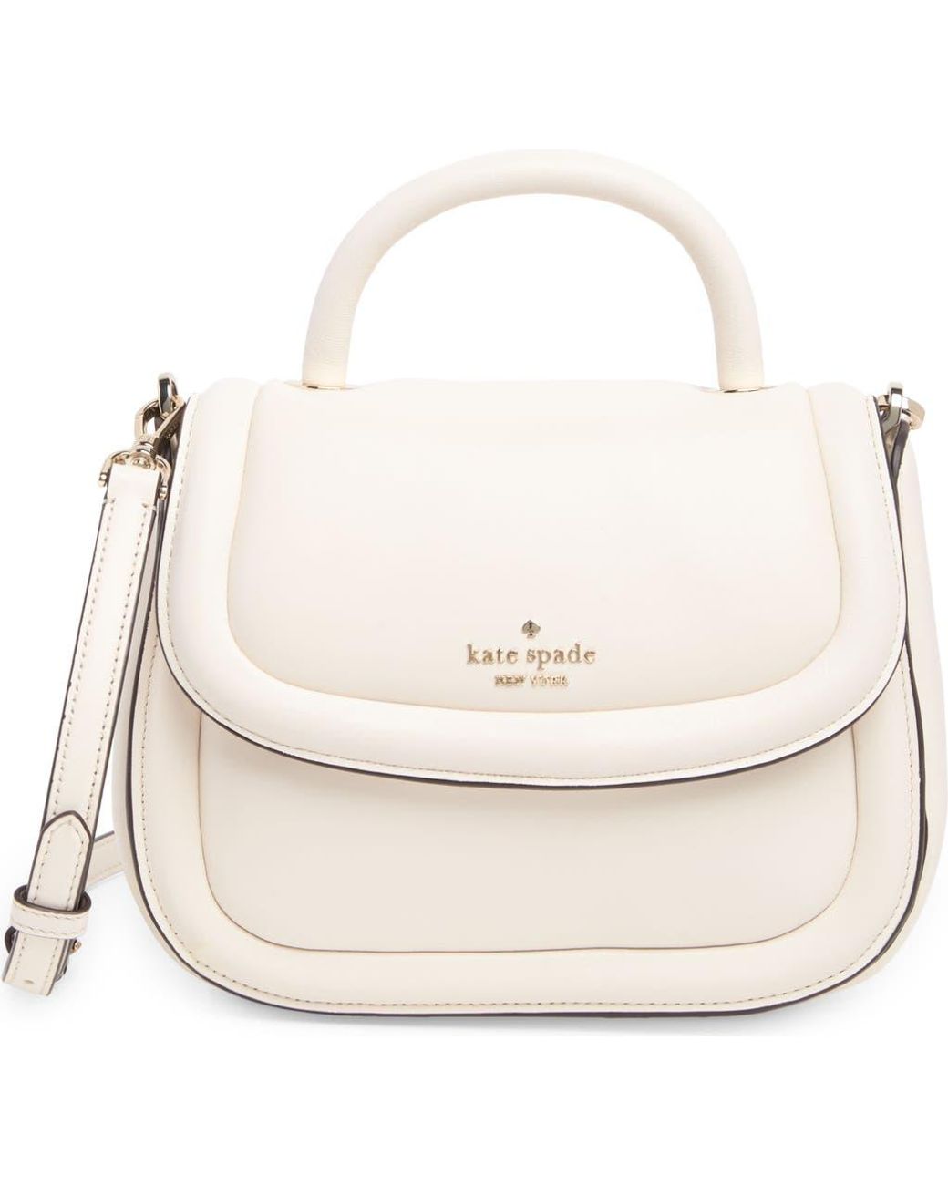 Kate Spade Puffy Top Handle Crossbody Bag in Natural | Lyst