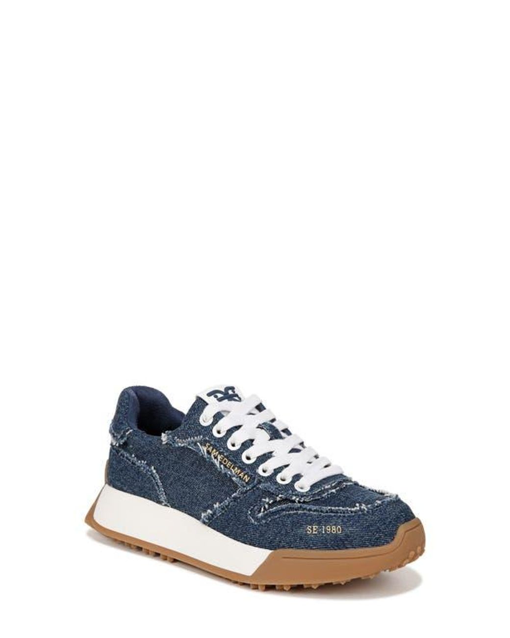 Sam Edelman Layla Denim Sneaker in Blue | Lyst