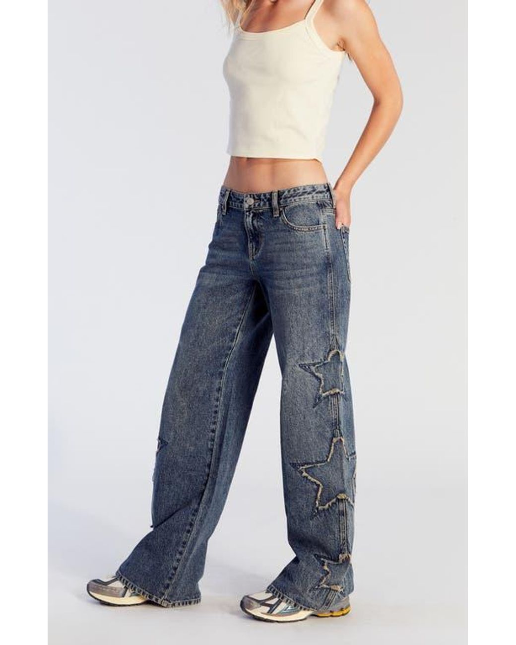 PacSun Casey Low Rise Baggy Jeans in Blue | Lyst