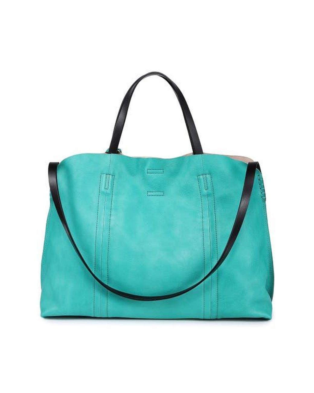 Old Trend Hand-Painted Leather Forest Island Tote in Blue | Lyst