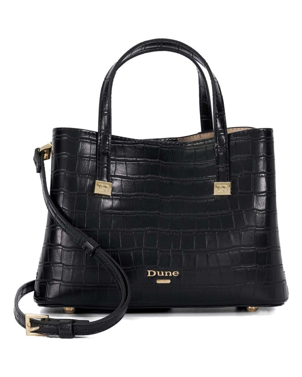 Dune Dinky Dorrio Mini Tote Bag in Black | Lyst