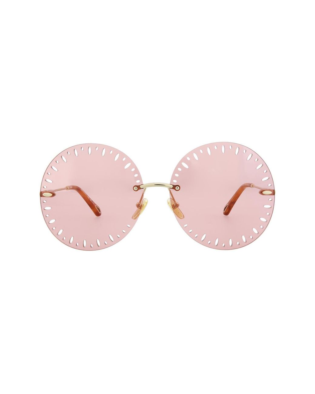 Chloé Novelty 63mm Oversize Round Sunglasses In Pink For Men Lyst