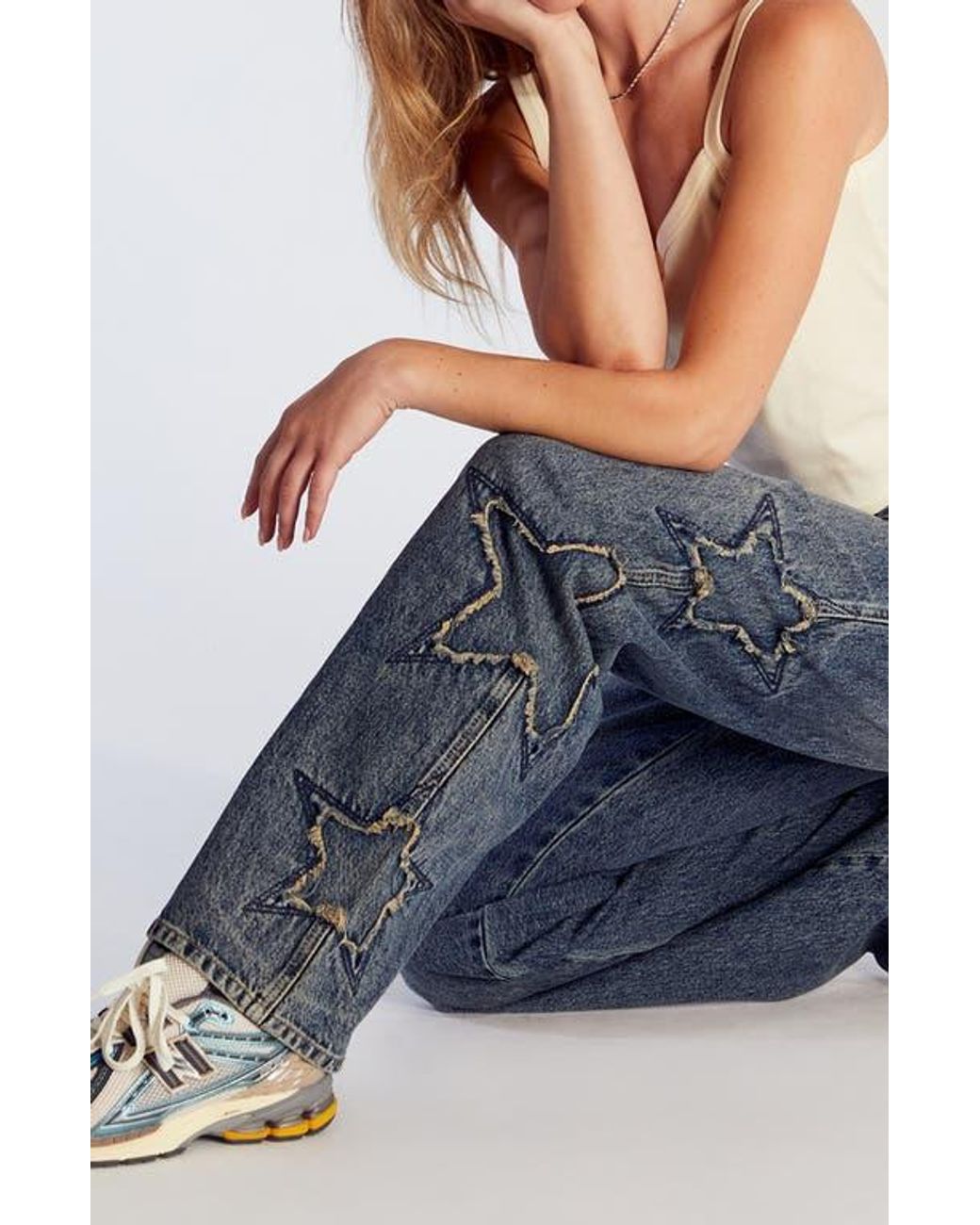 PacSun Casey Low Rise Baggy Jeans in Blue | Lyst