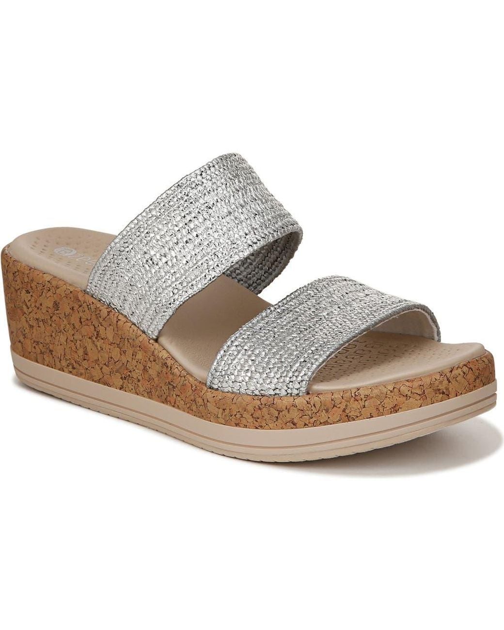 LifeStride Resort Platform Slide Sandal in Metallic | Lyst