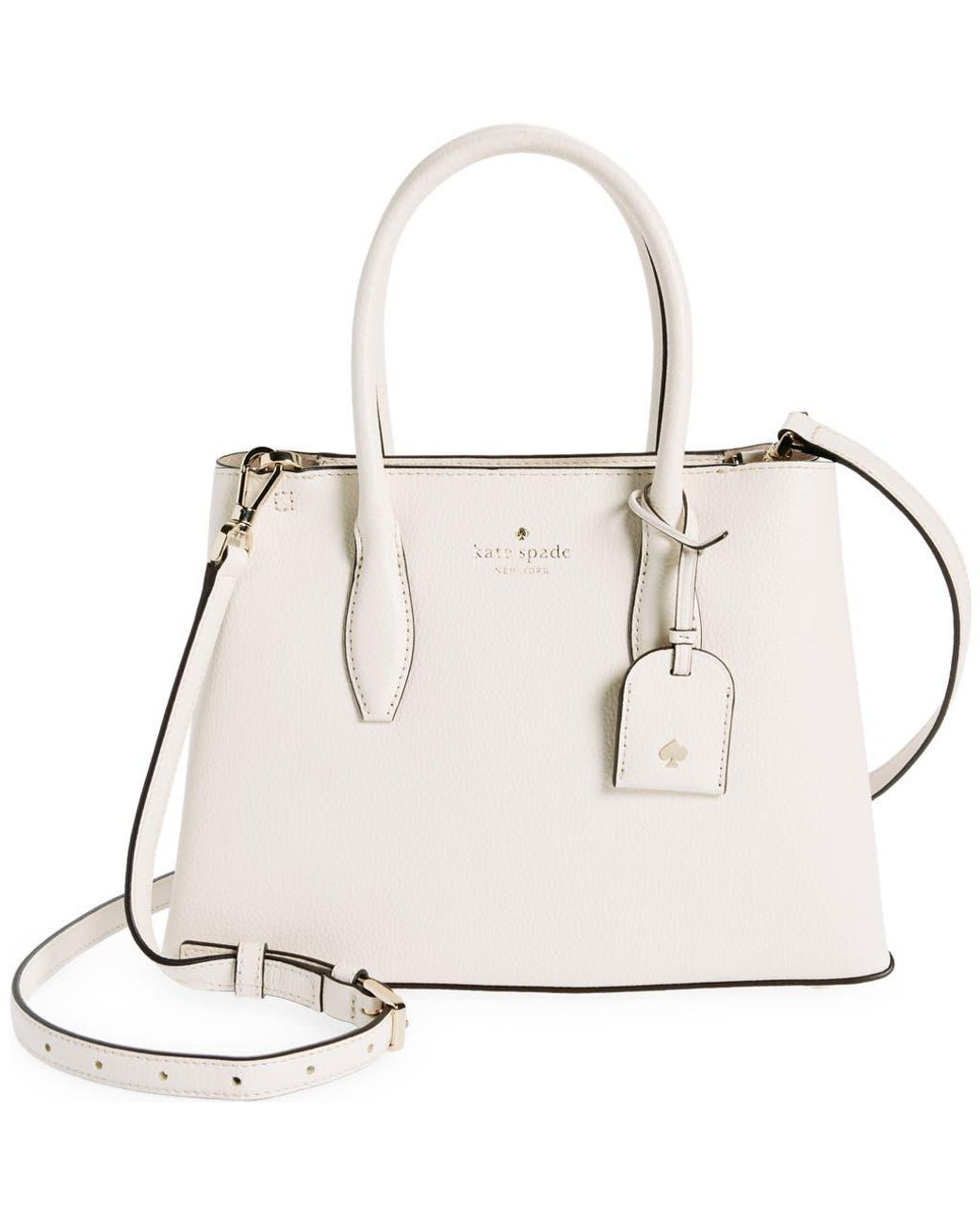 Kate Spade Eva Small Zip Satchel in Natural | Lyst