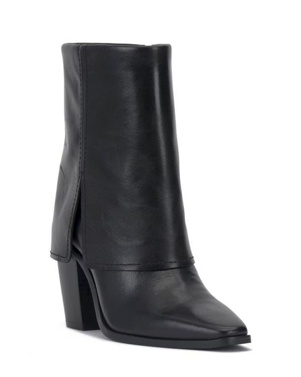Vince Camuto Alolison Foldover Cuff Bootie in Black | Lyst