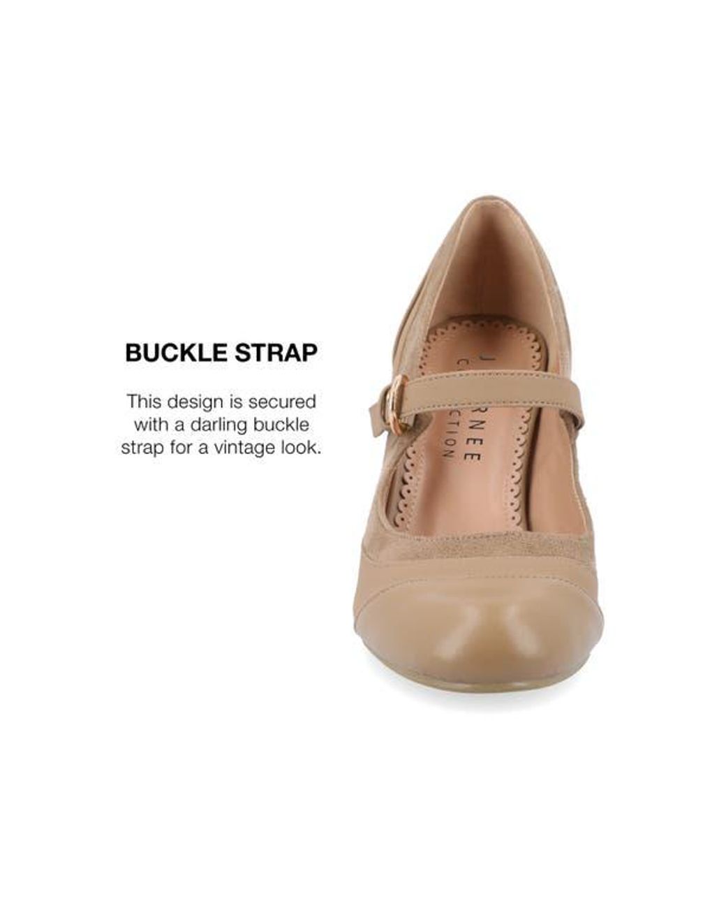 Journee Collection Journee Siri Mary Jane Pump in Brown | Lyst