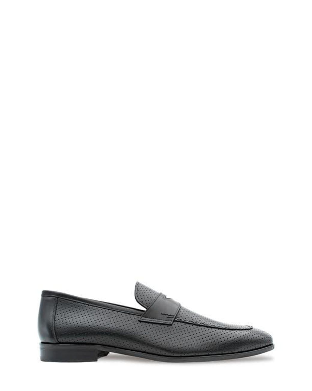 Mezlan Cueva Perforated Penny Loafer in Gray for Men | Lyst