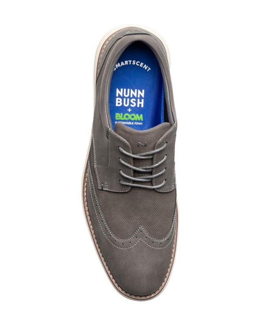 Nunn Bush Chase Wingtip Derby in Gray for Men | Lyst